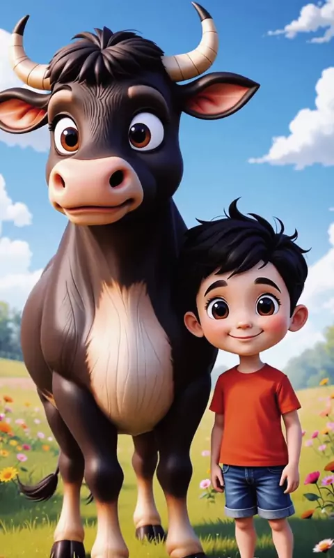 desenho para bebes infantil:boi da cara preta!